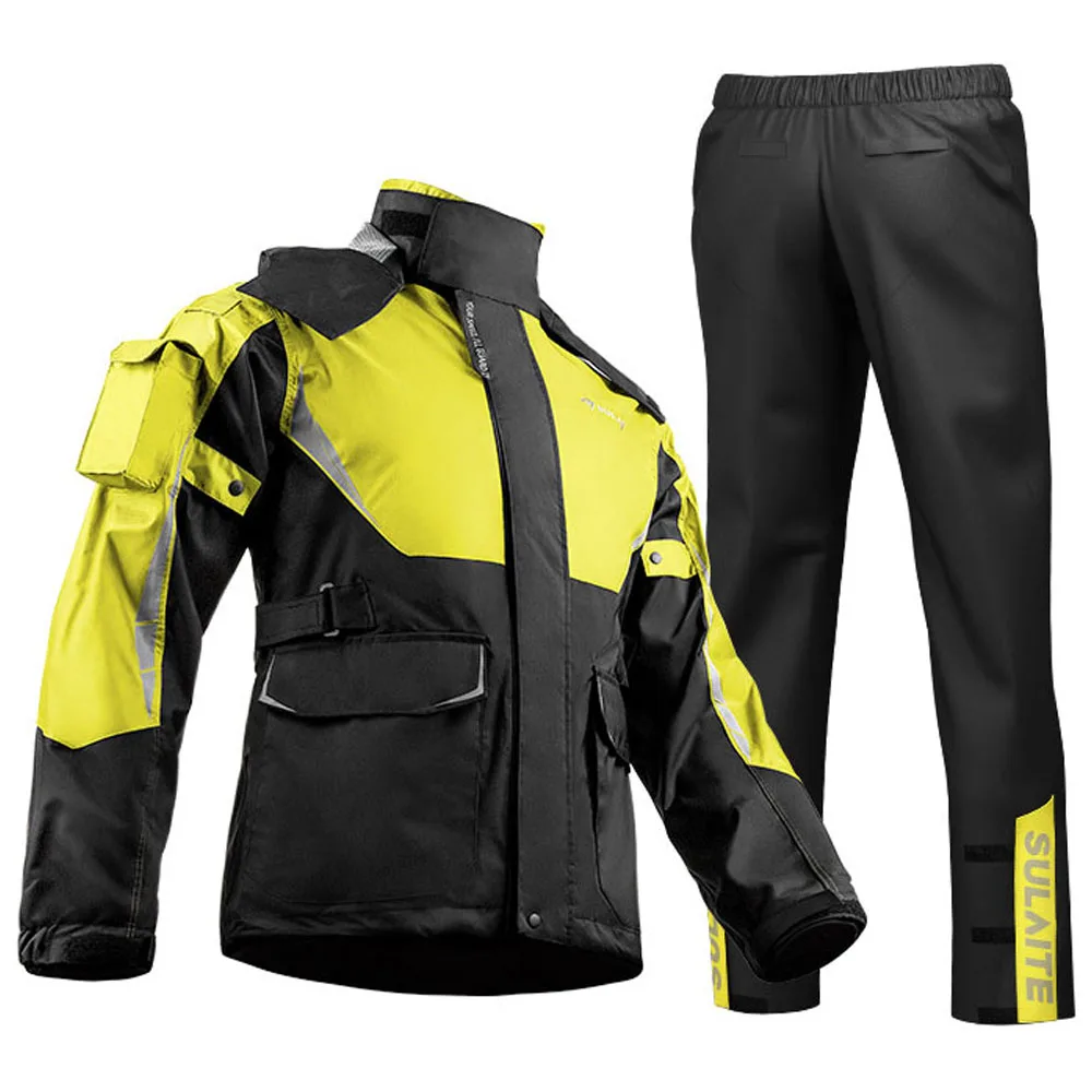 Waterproof-Biker-Rain-Clothing-Reflective-Motorcycle-Suit-Breathable ...
