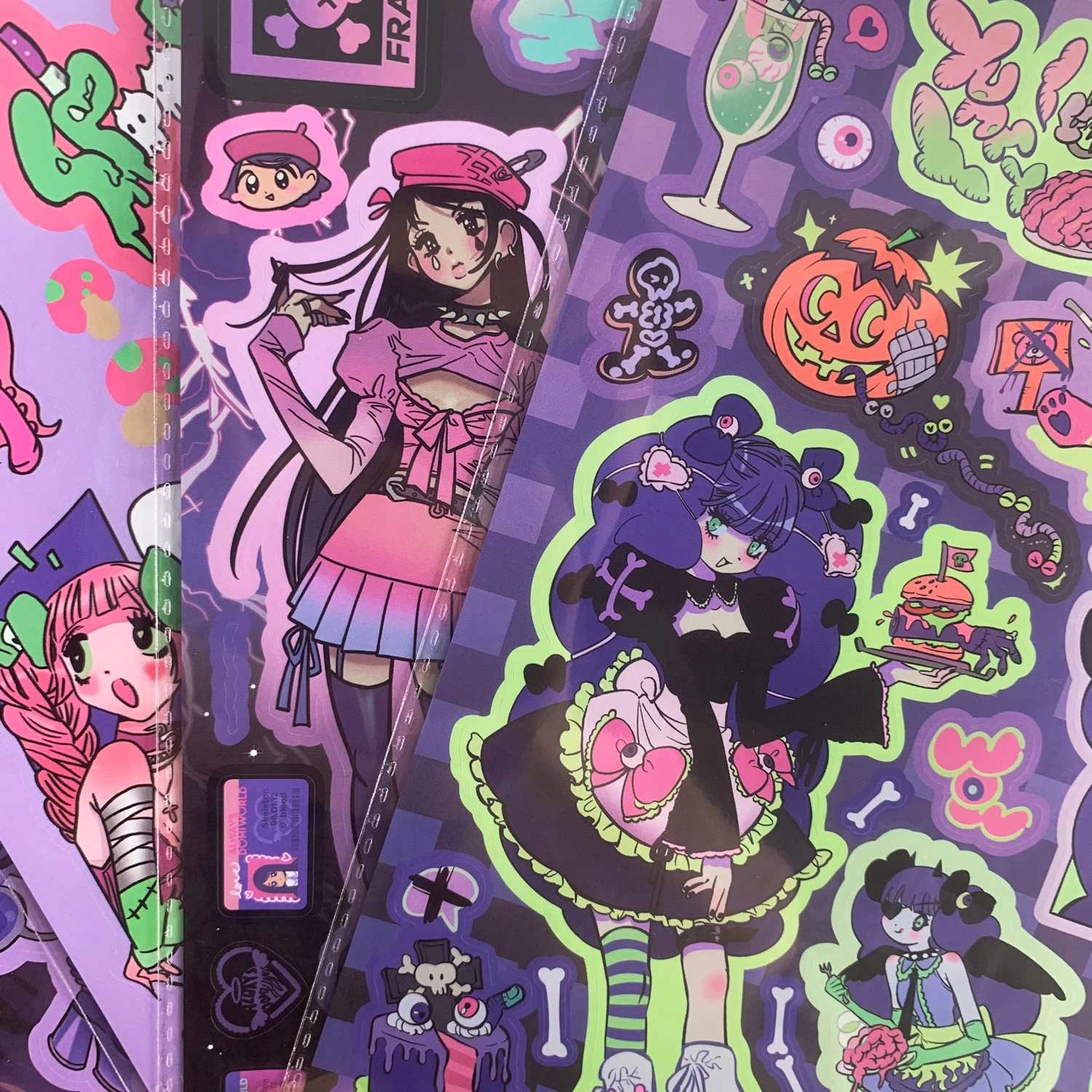 Korea Ins Halloween Theme Domi Girls Goo Card Sticker DIY Scrapbooking ...