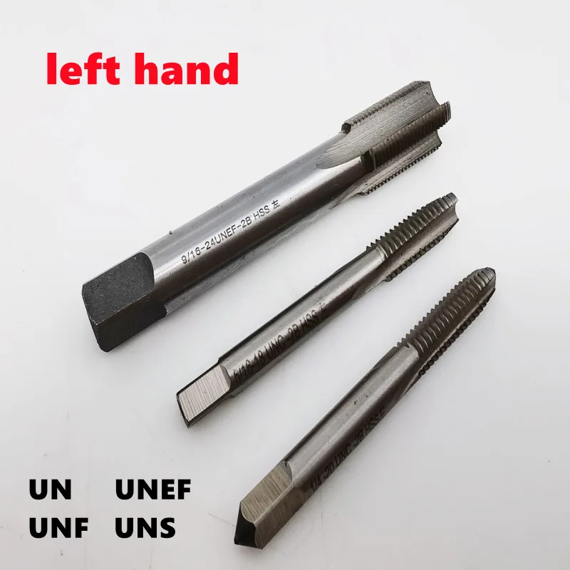 1pcs Left hand British American straight slot tap UN/UNC/UNF/UNS/UNEF HSS W6542 1/4 1/2 3/4 7/8 ...