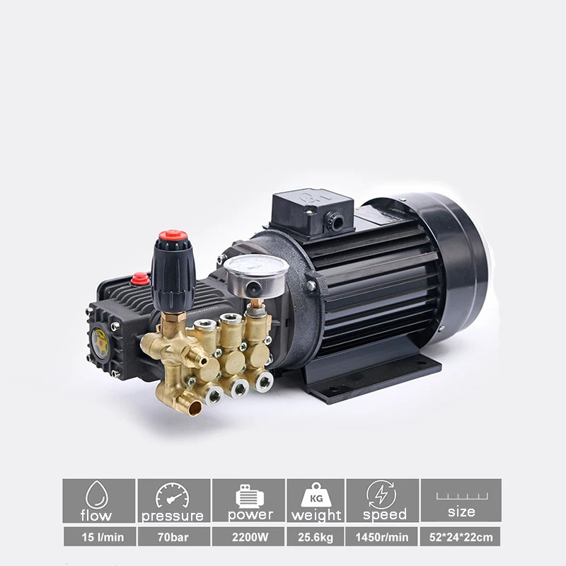 Stainless-Steel-Brass-Plated-Triplex-Plunger-Pump-Household-Washing ...