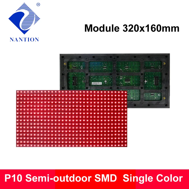 P10-Red-Outdoor-LED-Module-Semi-Outdoor-Red-Color-LED-Display-Panel-320 ...