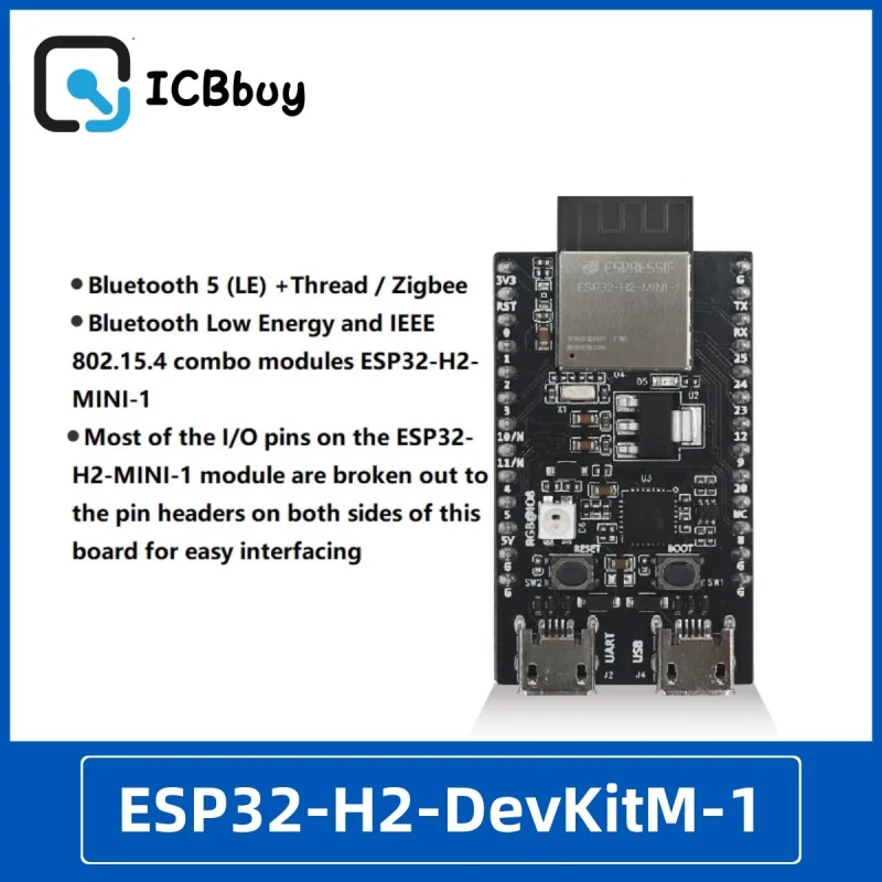 Esp32 H2 Devkitm 1 לוח פיתוח עם Esp32 H2 בתוך תומך Bluetooth 5 Le