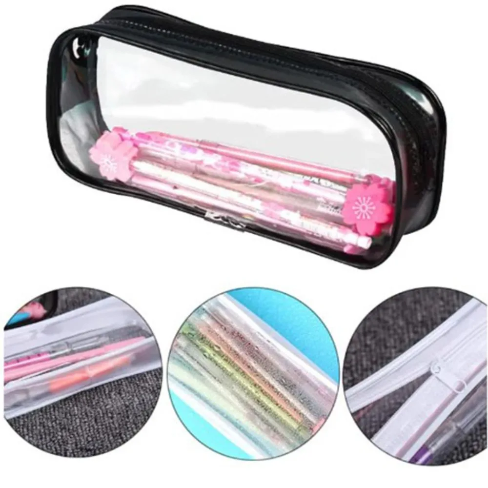 PVC-Pencil-Bag-Practical-Waterproof-Large-Capacity-PVC-Zipper-Pencil ...