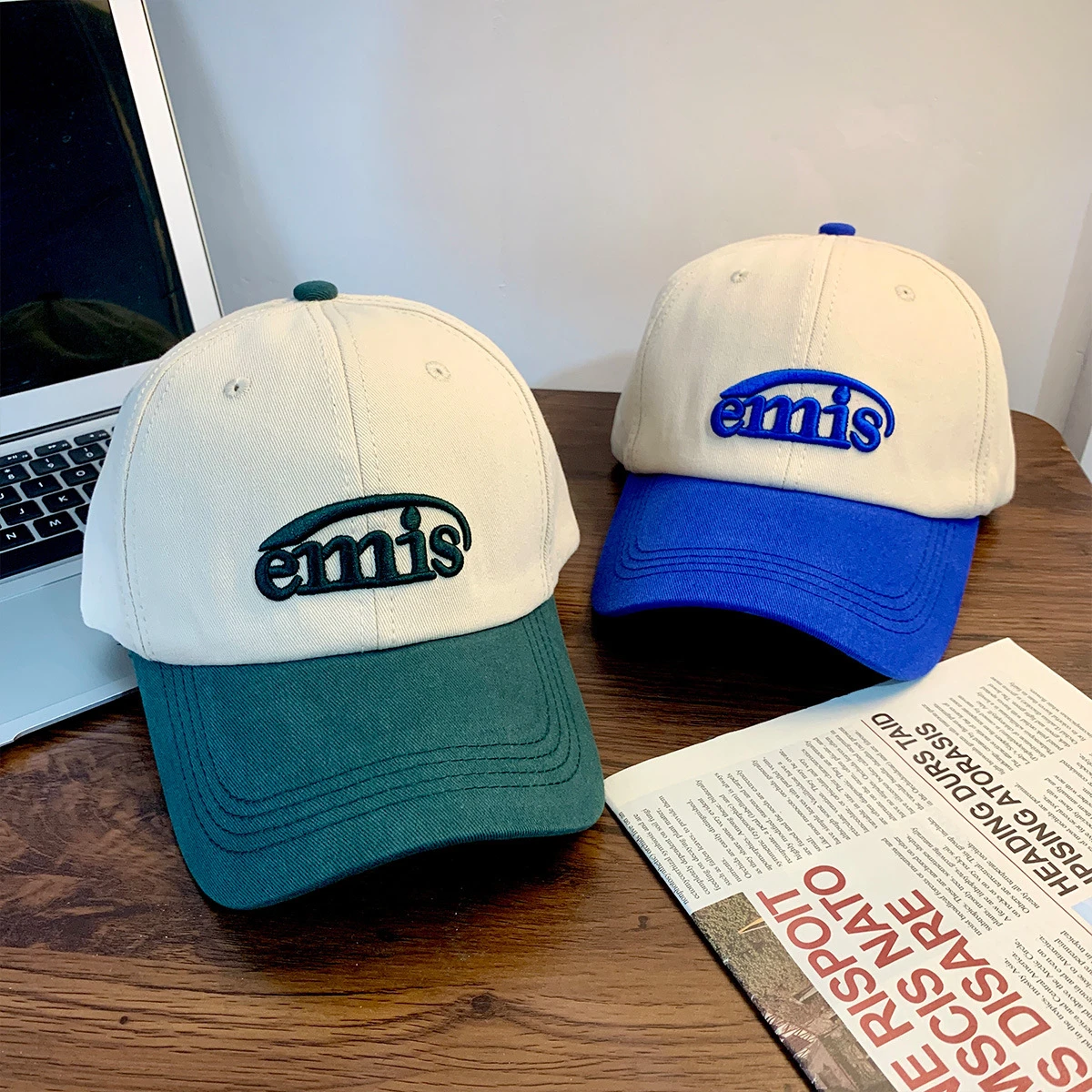 Korean Fashion Letters Emis Baseball Cap Men Women Snapback Breathable ...