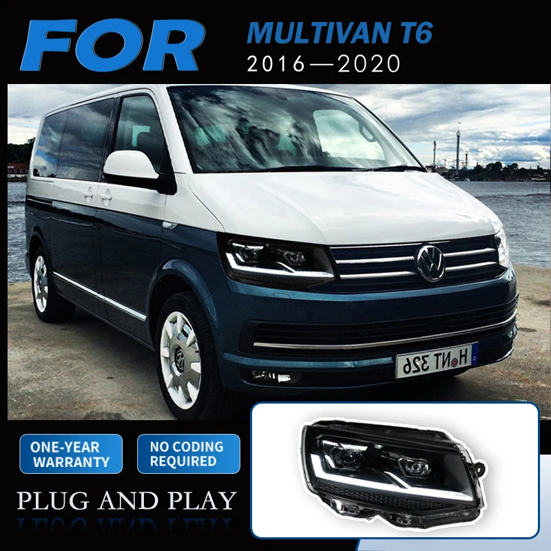 Car-Styling-Headlights-for-VW-Multivan-T6-LED-Head-Lamp-2016-2020-DRL ...