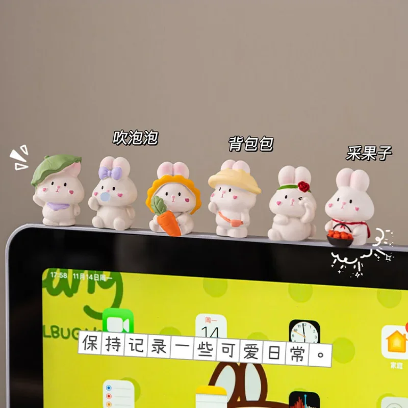 Cute Bunny Desktop Decoration, Home Accessories, Office Computer Screen ...