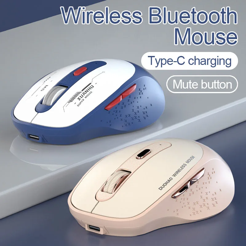 Wireless-Mouse-2-4Ghz-Wireless-Bluetooth-Mouse-USB-Type-c-Rechargeable ...