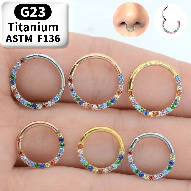1 Pcs G23 Titanium Nose Ring For Women Small Nasal Septum Cartilage ...