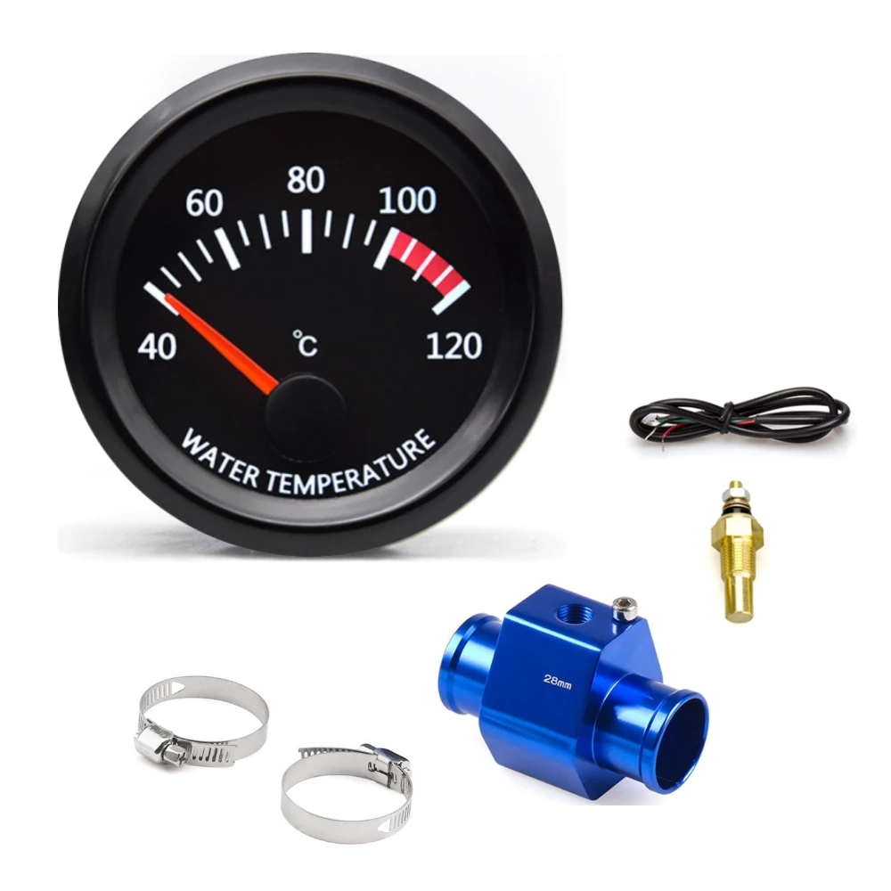 2-52mm-Car-Water-Temperature-Gauge-40-120-With-Water-Temp-Sensor-Water ...