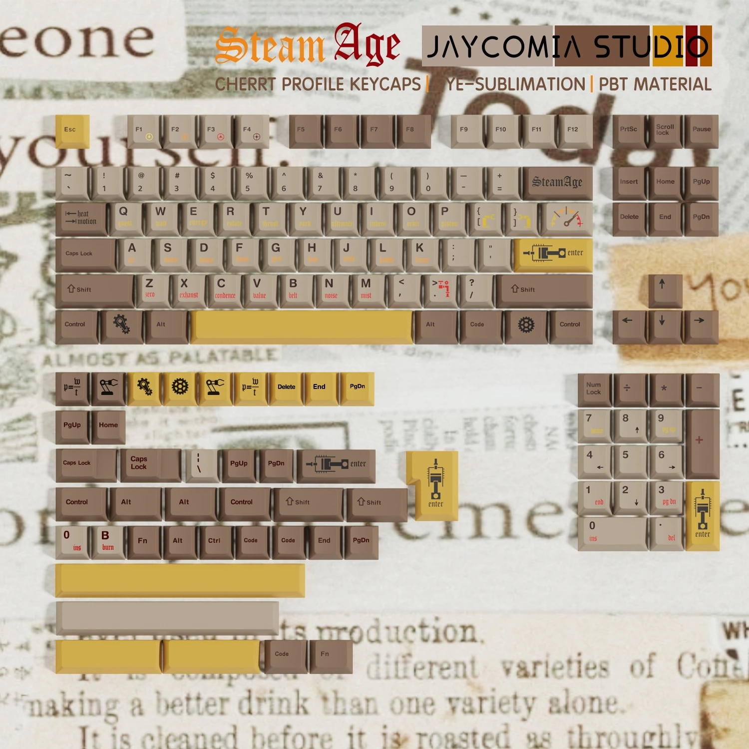 Cherry-Coffee-Keycaps-PBT-Material-Dey-Sub-Process-7u-Alice-Space-Bars ...