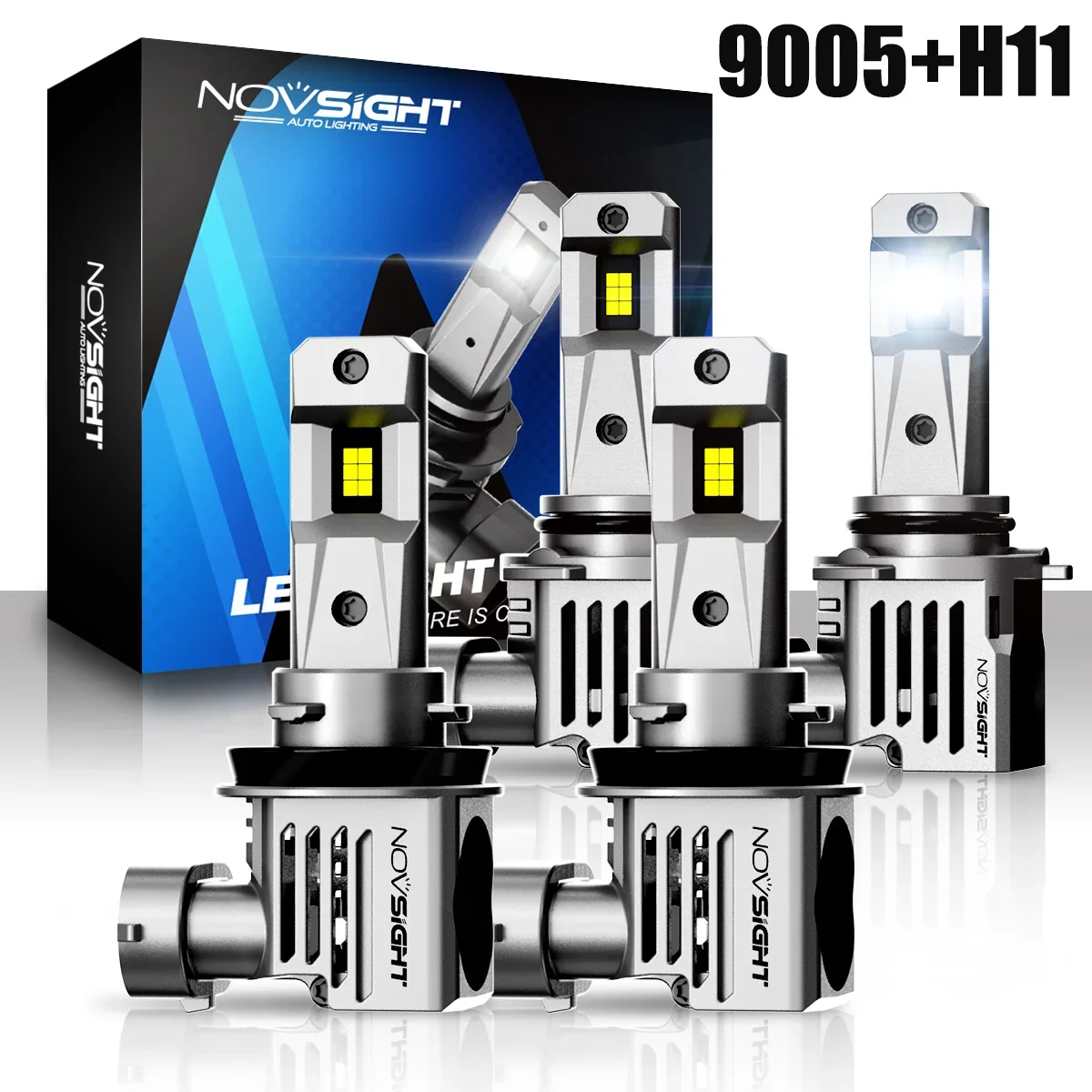 NOVSIGHT-2Pcs-9005-2Pcs-H11-LED-Headlight-High-and-Low-Beam-80W-18000LM ...