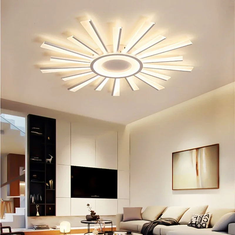 Moderno-LED-Sun-Luz-de-Teto-Sala-Quarto-L-mpada-Do-Teto-Casa-Lustre ...