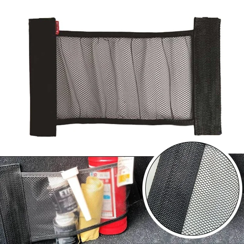 Car-Back-Rear-Trunk-Storage-Mesh-Fixed-Straps-Car-Interior-Organizer ...