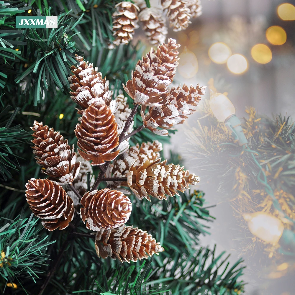 Artificial-Plants-Fake-Pine-Cone-Decorative-Flower-Wreaths-Xmas-Tree ...