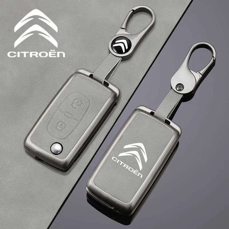 Zinc Alloy Leather Car Key Case Cover Key Protector Shell For Citroen ...