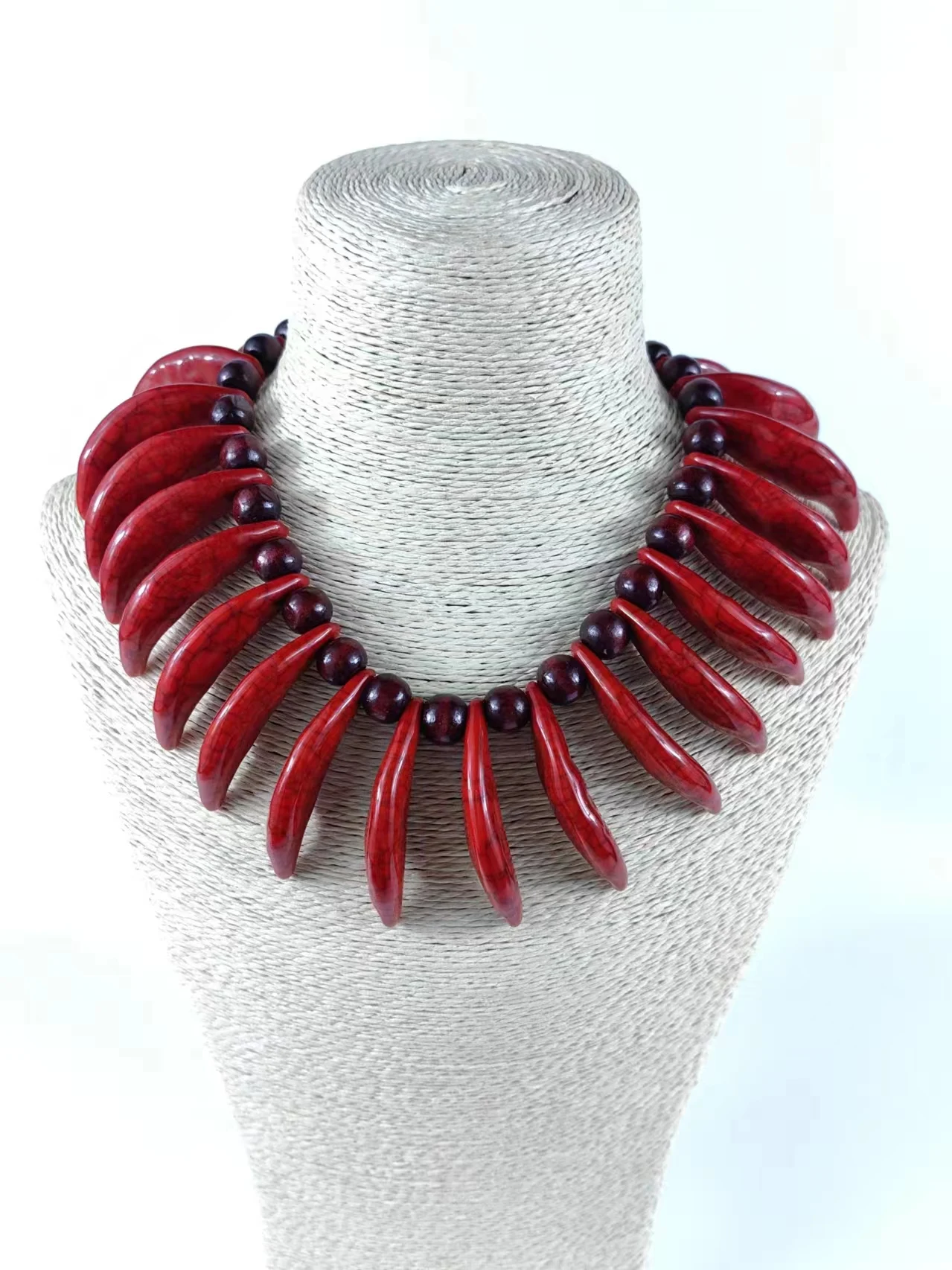 Halloween-Necklace-Ula-Nifo-Ula-Lei-Performances-Wear-Hawaii-Necklace-14-Inch-Faux-Boars-Tusks ...