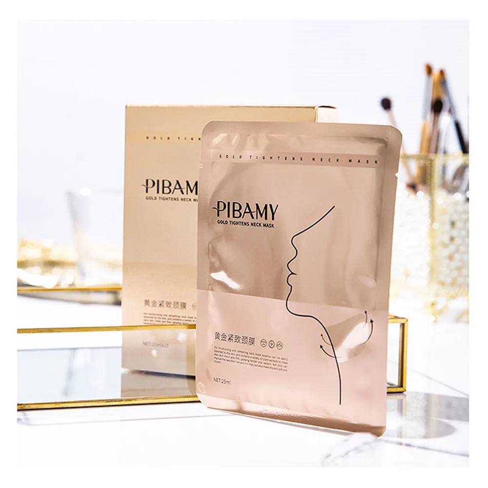 10pcs Gold Firming Neck Mask Moisturizing Anti Wrinkles Anti-aging ...
