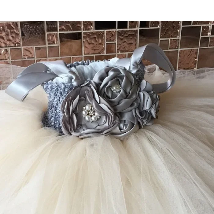 Vestido de tul con tutú para niña de las flores, largo hasta los ...