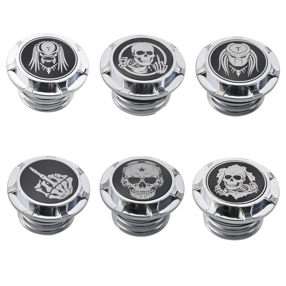 Motorcycle-Fuel-Gas-Tank-Cap-California-Custom-Chome-Trim-For-Harley ...