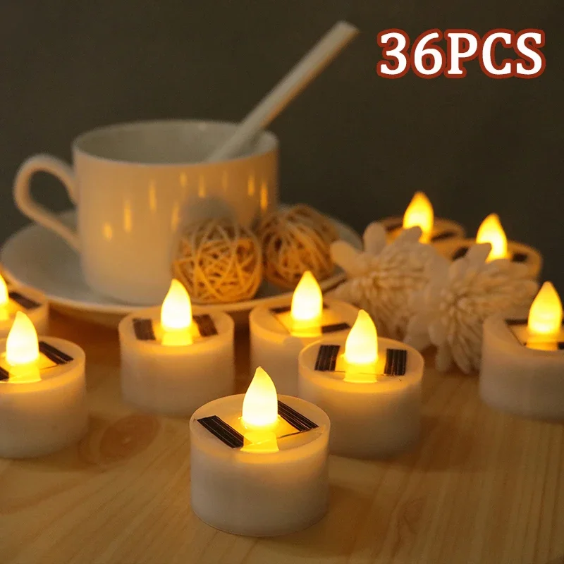 72pcs-Solar-Tea-Light-Led-Candles-Flameless-Outdoor-Waterproof-Solar ...