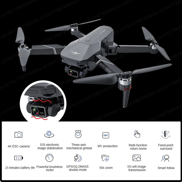 KF101 MAX 3KM GPS Drone 4K Camera with 3-Axis EIS Anti-Shake Gimbal ...
