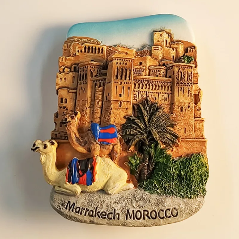 Morocco-Fridge-Stickers-Land-of-God-Marrakech-Travelling-Souvenirs ...