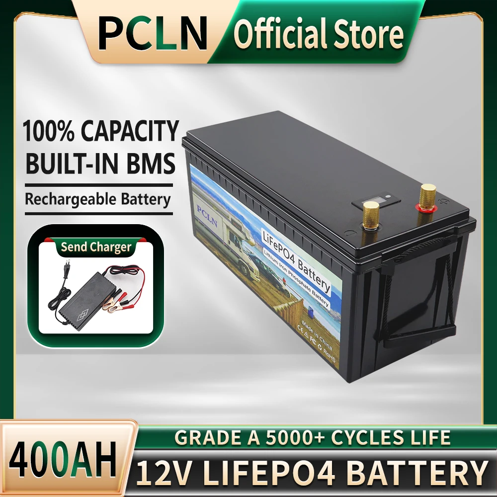 12V-400AH-300AH-200AH-150Ah-LiFePo4-Battery-Built-in-BMS-Lithium-Iron ...