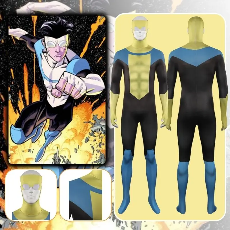Invincible-Mark-Cosplay-Fantasia-Costume-Zentai-Jumpsuit-Disguise-Adult ...