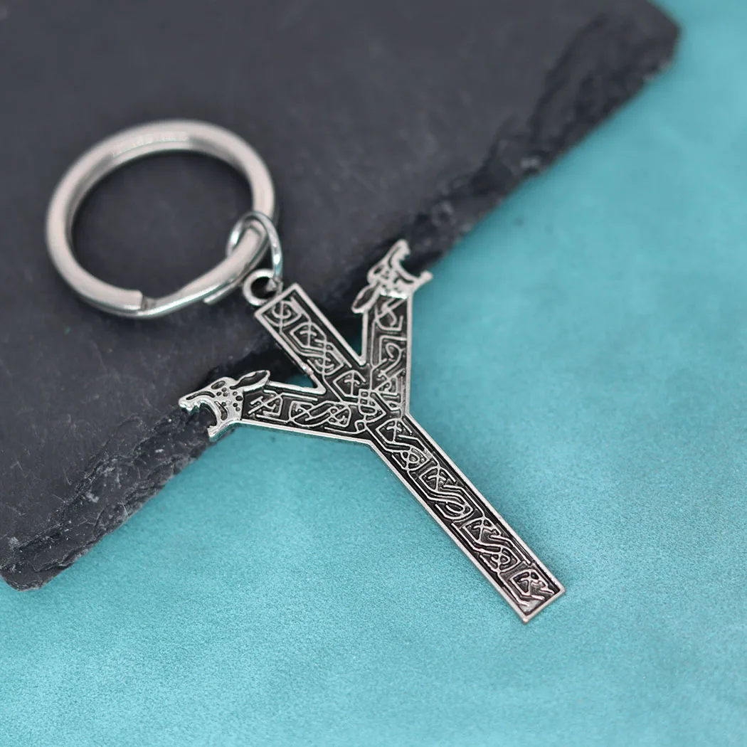 Norse-Runes-Algiz-Protection-Amulet-Wolf-Heads-Talisman-Viking-Pendant ...
