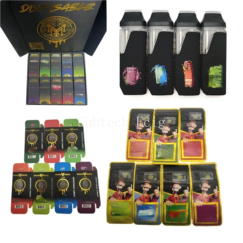 20-50pcs-Muha-Meds-Vape-Pens-Empty-Pod-Rechargeable-2ML-Vapes-Cartridge ...