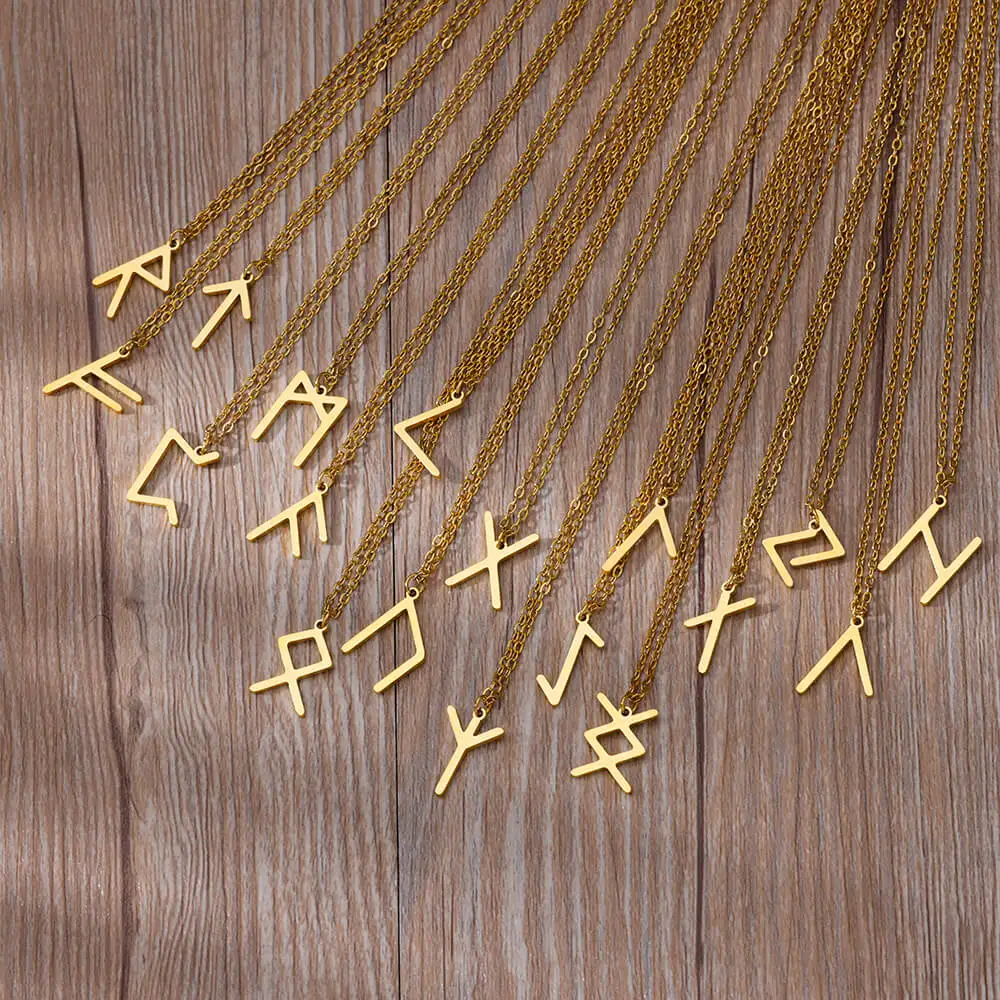 Norse-Runic-Pendant-Viking-Rune-Layering-Necklace-Women-Dainty ...