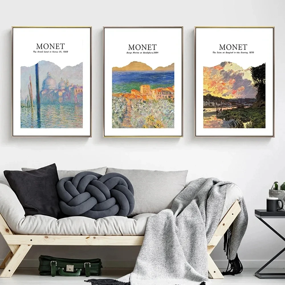 Abstract-Monet-Van-Gogh-Wall-Art-Canvas-Painting-Posters-and ...