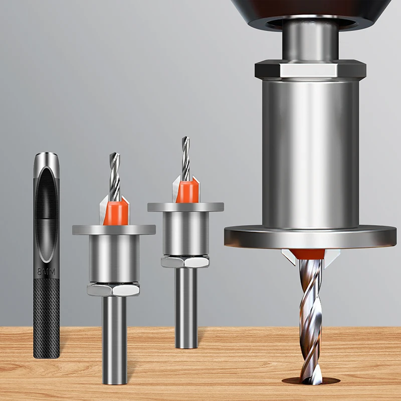 Woodworking-Countersink-Drill-Bit-8mm-Shank-HSS-Drilling-Milling-Cutter ...