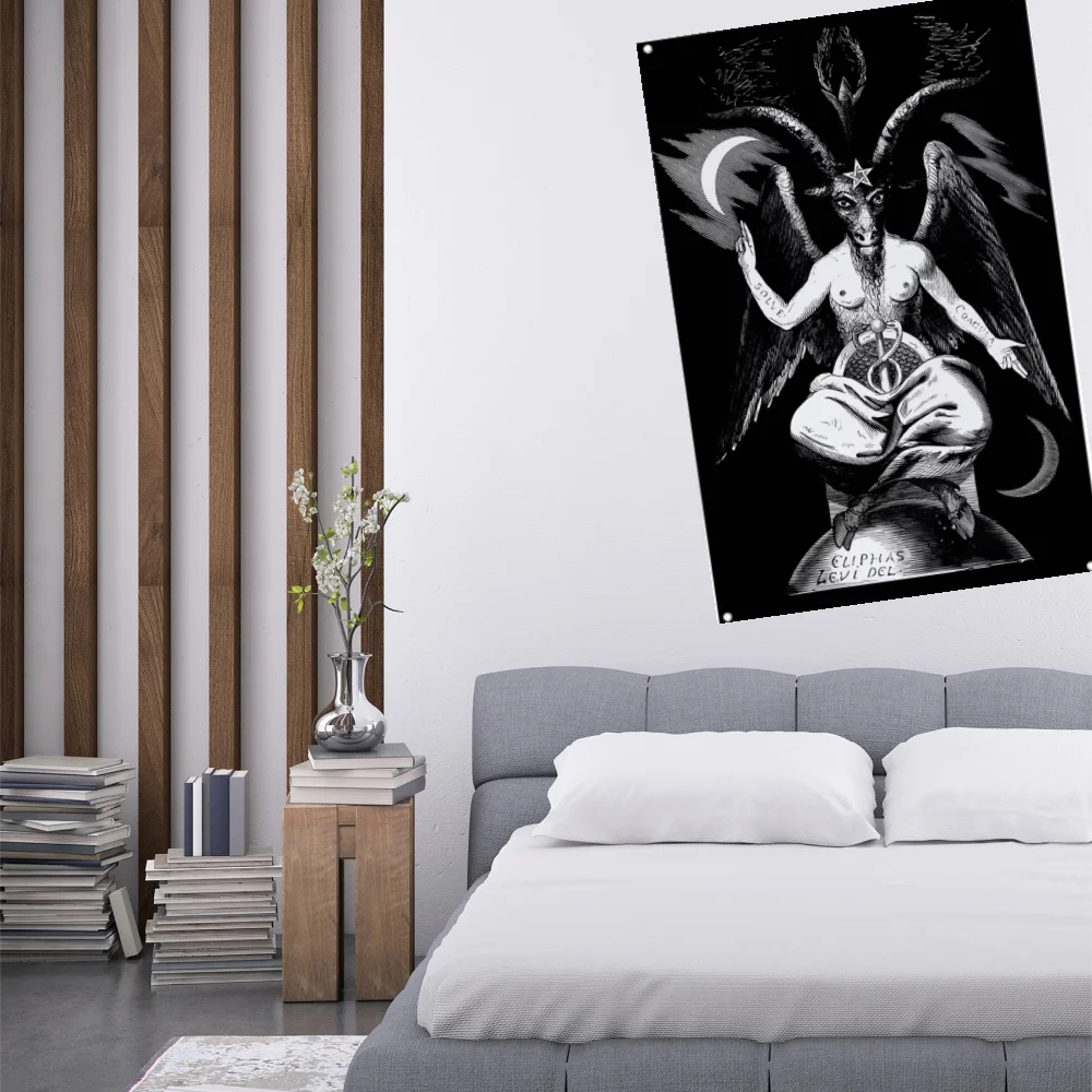 Satan Goat demon Flags fairy tale Interesting flag Men's Cave Wall ...