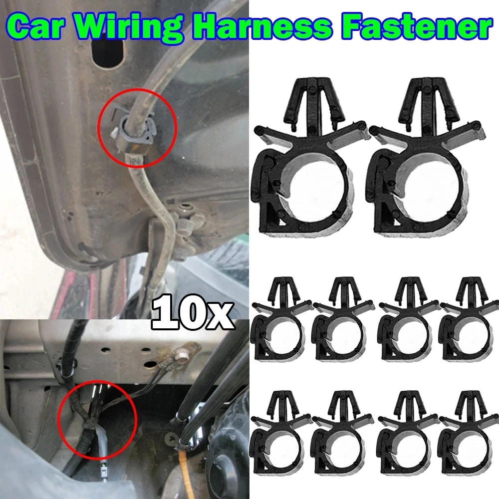 20x-Car-Wiring-Harness-Fastener-Route-Fixed-Retainer-Clip-Corrugated ...