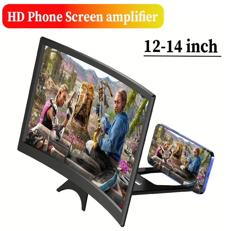 12-14-Inch-Mobile-Phone-Curved-Screen-Amplifier-Pull-out-Screen ...