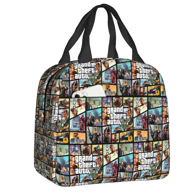 Adventure-Game-Grand-Theft-Auto-Insulated-Lunch-Bags-for-Women-GTA ...