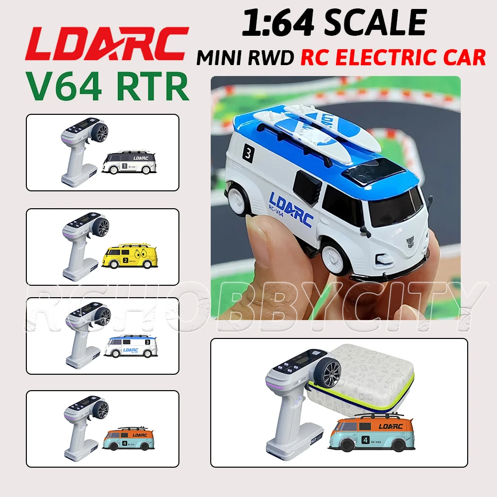 LDARC 1/64 V64 RTR RWD RC coche de Control remoto eléctrico Mini ...