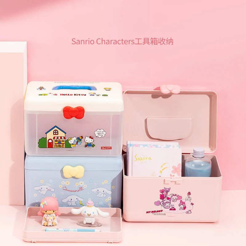 Miniso-Hellokittys-Girl-Storage-Box-Cinnamoroll-My-Melody-Cartoon-Home ...