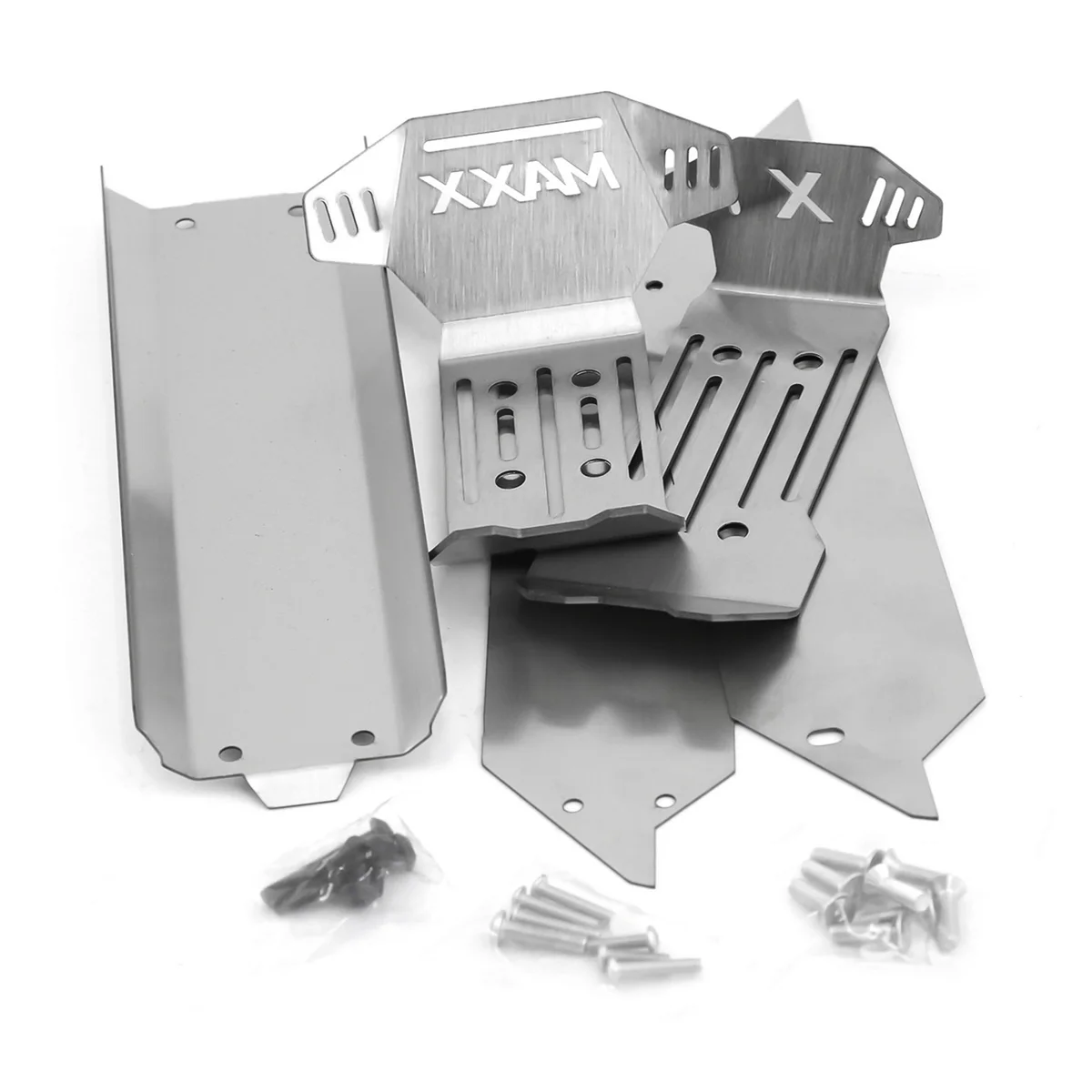 Stainless-Steel-Front-and-Rear-Chassis-Armor-Skid-Plate-Protector-for ...