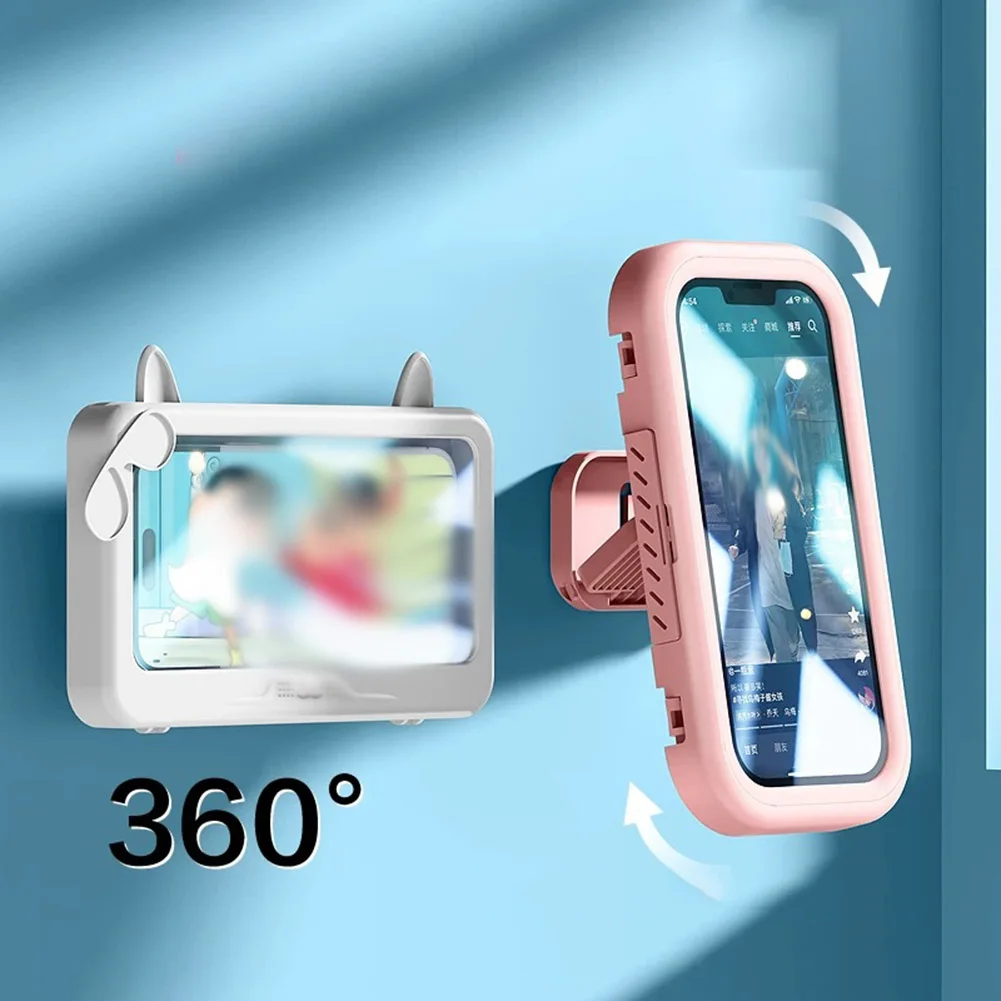 Bathroom-Waterproof-Phone-Holder-Home-Wall-Phone-Case-Stand-Box-Self ...