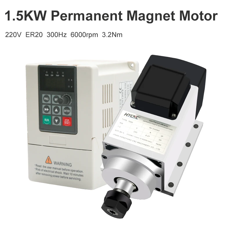 1-5KW-220V-6000-RPM-Permanent-Magnet-Motor-ER20-Chuck-Constant-Power ...