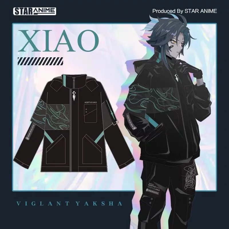 Cool-Xiao-Cosplay-Coat-Anime-Genshin-Impact-Xiao-Harajuku-Casual-Hoodie ...