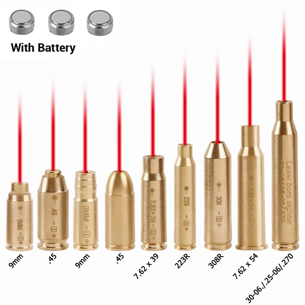 Red Dot Laser Messing Schussprüfer CAL .223/5.56/9mm/308/7.62/.45/30 06 ...