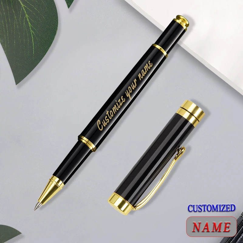 Customize Gold Color Text Gel Pens Engraving Metal Pretty School ...