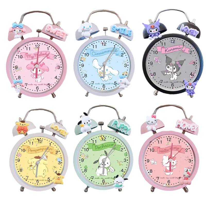 Kawaii-Sanrio-Cartoon-Alarm-Clock-Cute-Anime-Mymelody-Kuromi ...