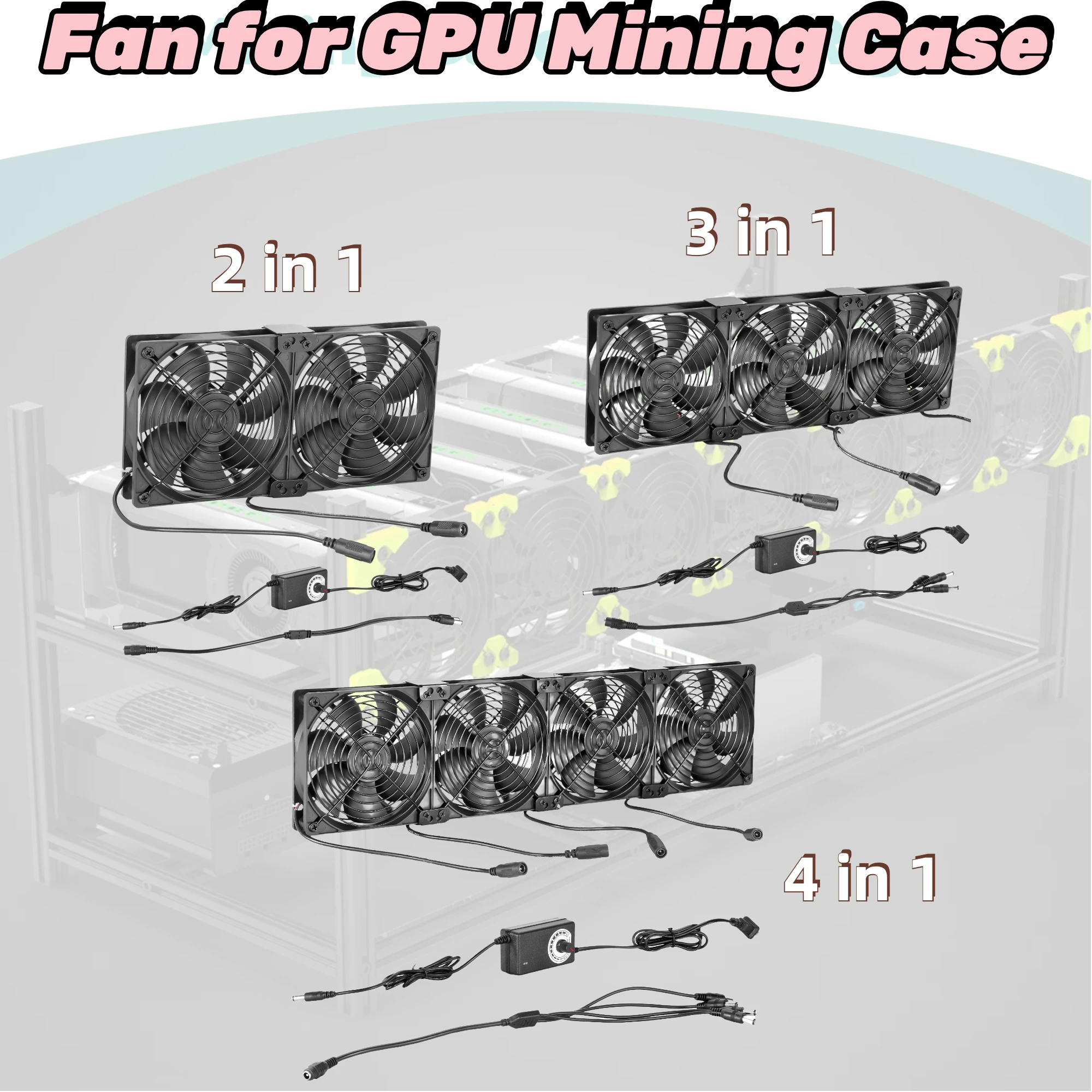 120mm X 25mm Large Air Flow Cooling Fans 100V-240V AC Speed Controller ...