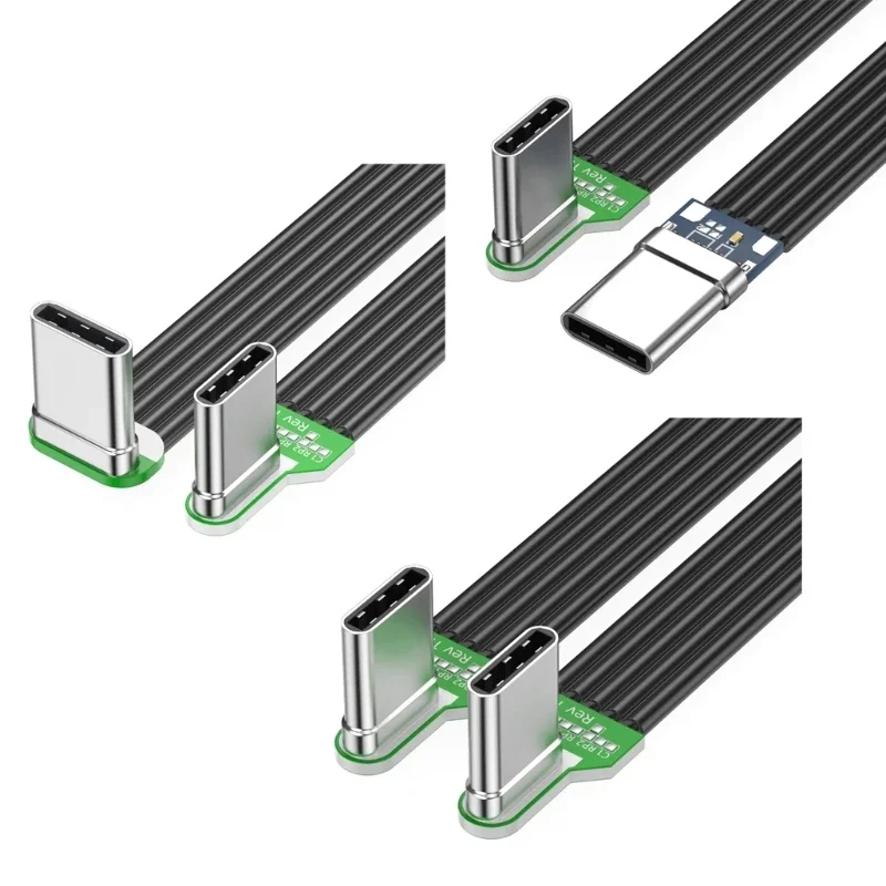 Type C to USB-C 90° Angled adapter cable Power bank flexible cable PD ...
