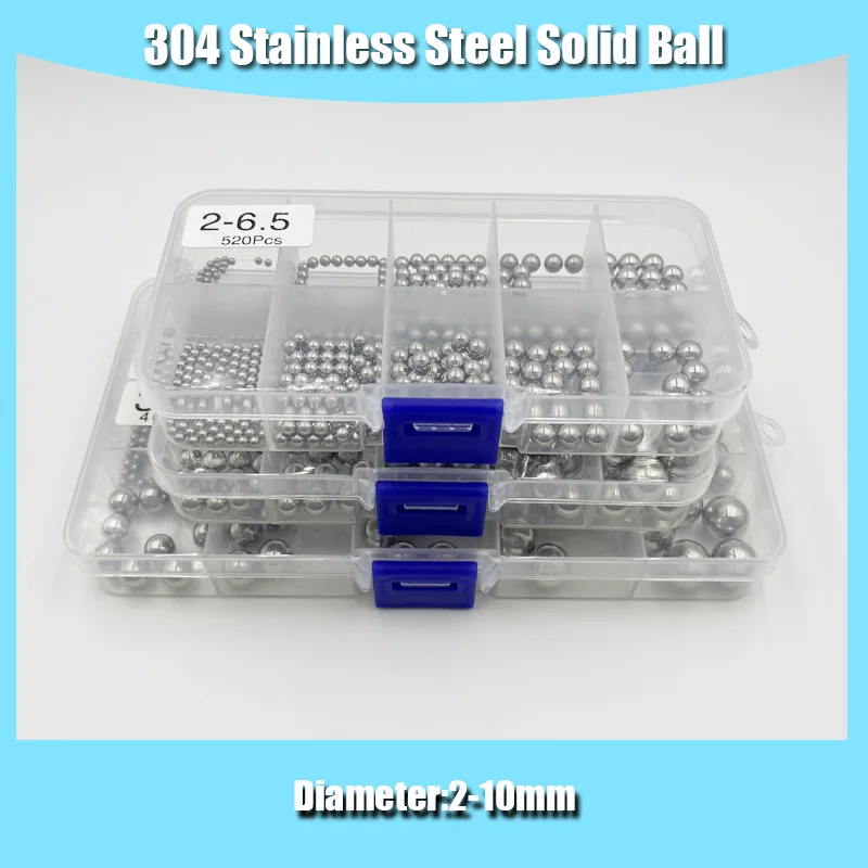 304 Stainless Steel Solid Ball 150/400/520PCS SUS Precision Bearing ...