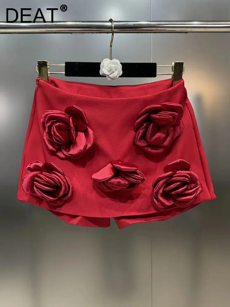 DEAT-minifalda-de-flores-3D-para-mujer-prenda-de-cintura-alta-Color ...
